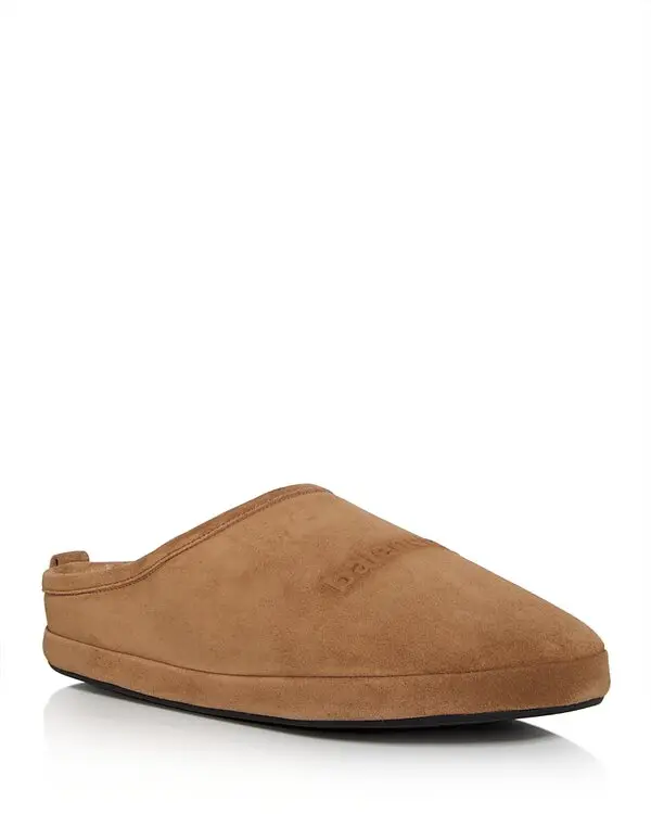 Balenciaga Alaska Faux Shearling Slippers - Camel