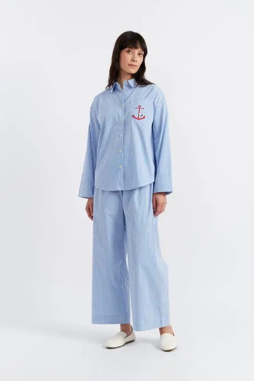 Chinti & Parker Snoopy Anchor Co-ord - Blue/white