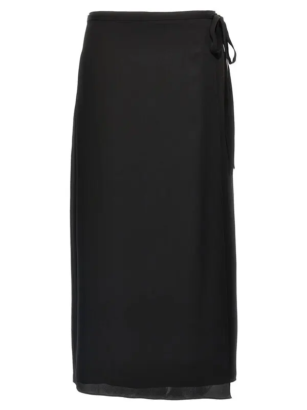 Theory Cl Tie Wrap Skirt - Black