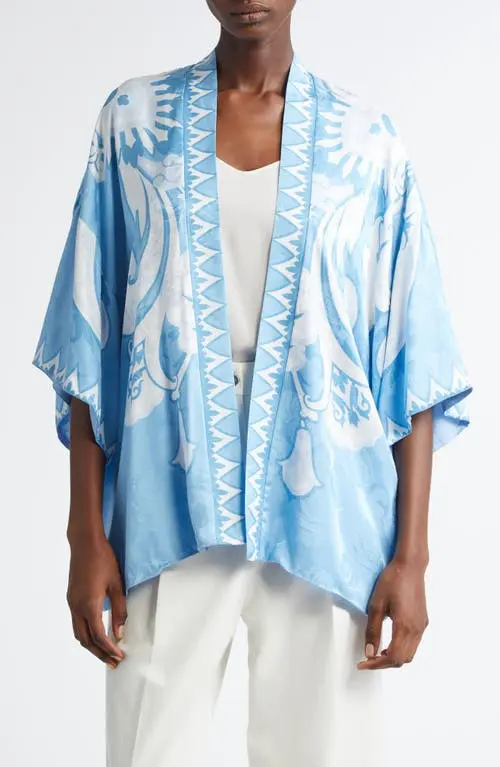 Etro Floral Paisley Print Open Front Jacket