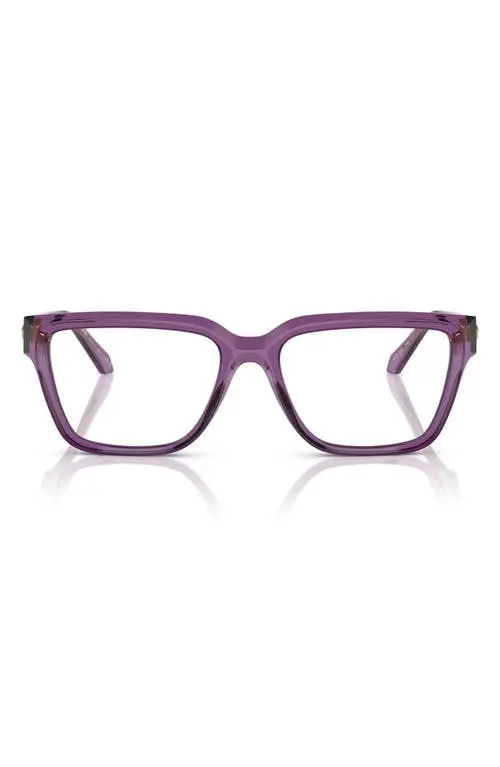 Versace 53mm Rectangular Eyeglasses - Violet