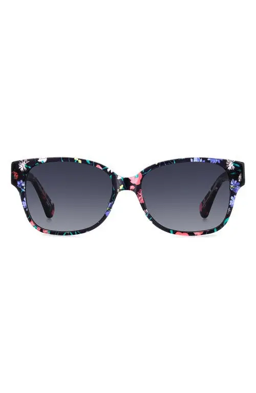 Kate Spade New York Trulee 55mm Gradient Square Sunglasses - Black Multicolor/ Dark Grey Sf
