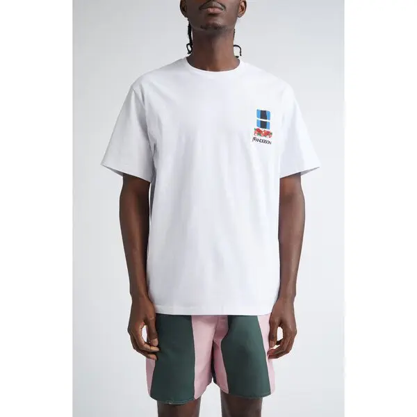 JW Anderson Window Embroidered Cotton T-shirt