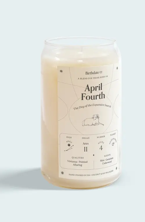 BIRTHDATE CO. The April Birthday Candle - April 4th