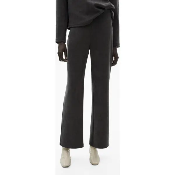 Mango Corduroy Wide-leg Trousers - Dark Heather Grey