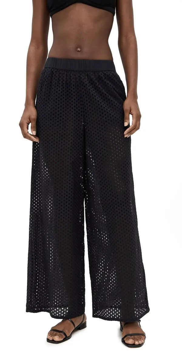 Solid & Striped The Delaney Wide Leg Eyelet Pants