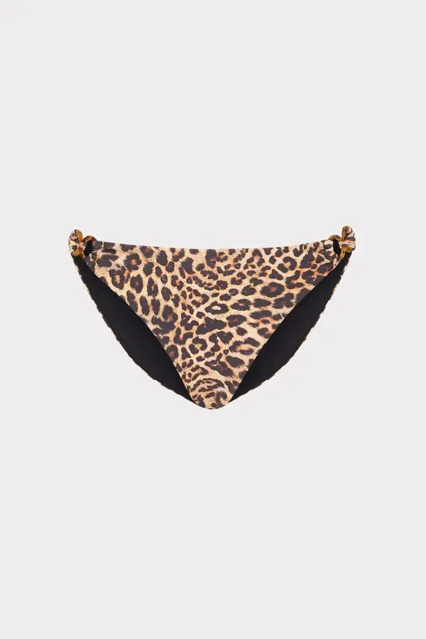 MILLY CABANA Niki Leopard O-ring Bikini Bottom