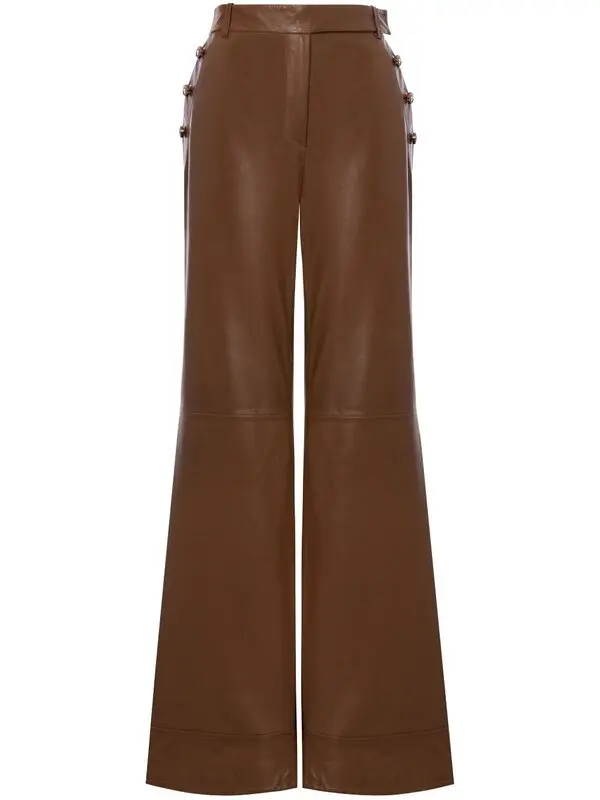 Alberta Ferretti Flared Trousers - Brown