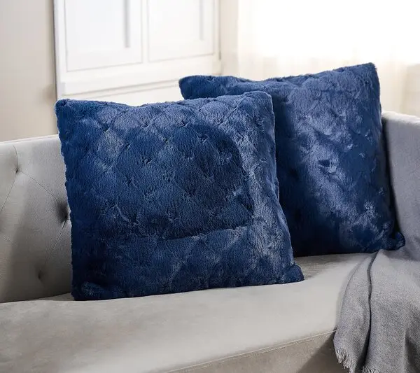 Dennis Basso As Is Hotel Du Cobb Set Of 2 Quilted Pillows By