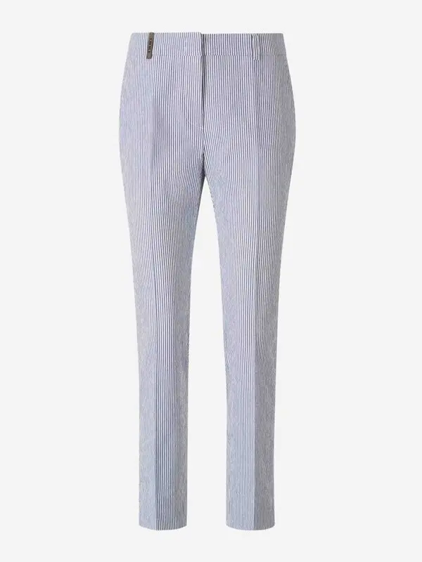 Peserico Seersucker Formal Pants