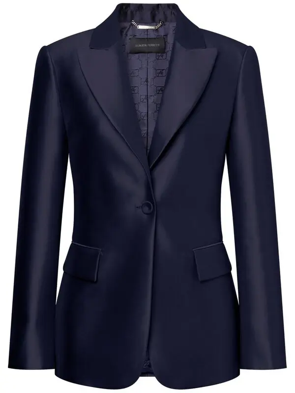 Alberta Ferretti Mikado Blazer - Blue