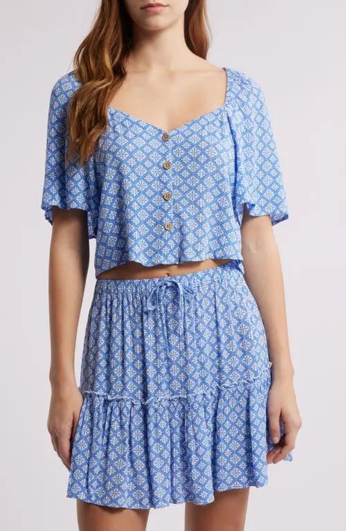 Rip Curl San Carlos Geo Print Button-up Top