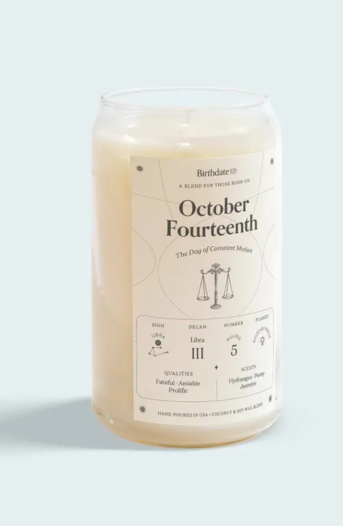 BIRTHDATE CO. The October Birthday Candle - October 14th