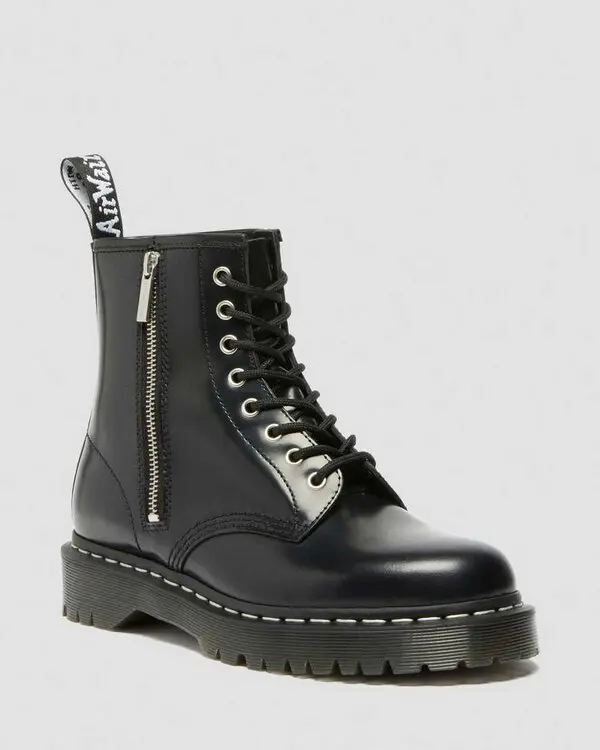 Dr. Martens 1460 Lace And Zip Leather Boots