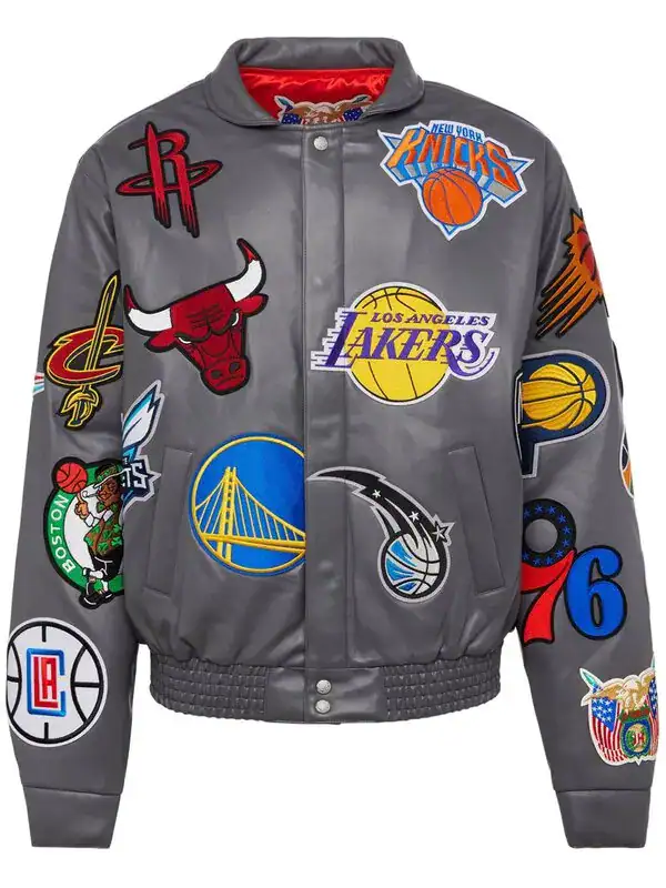 Jeff Hamilton Nba Collage Jacket Grey Editorialist