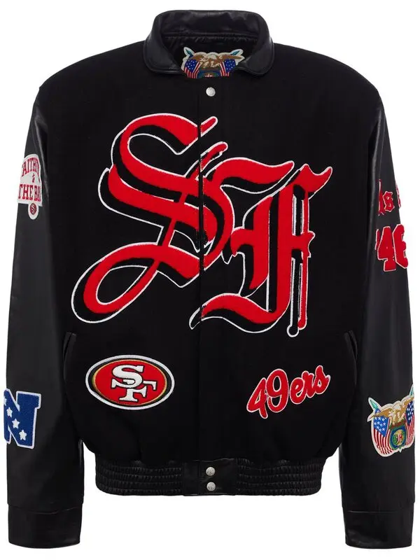 JEFF HAMILTON X San Francisco 49ers Bomber Jacket - Black