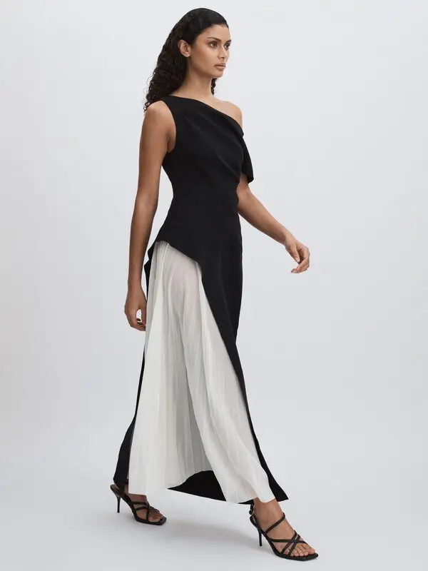 Acler Sudden Midi Dress - Black/cream