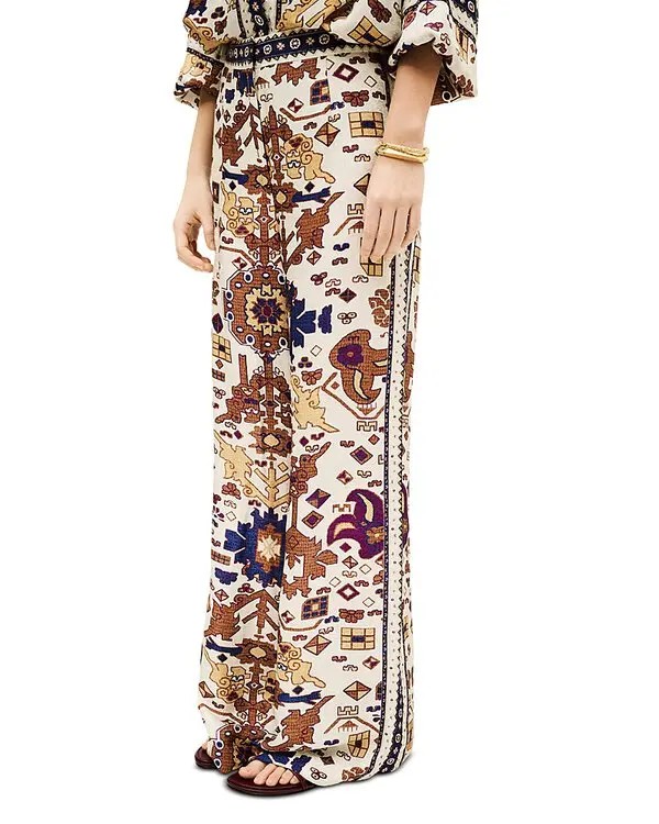 Ba&sh Vlyde Printed Wide Leg Pants - Off White