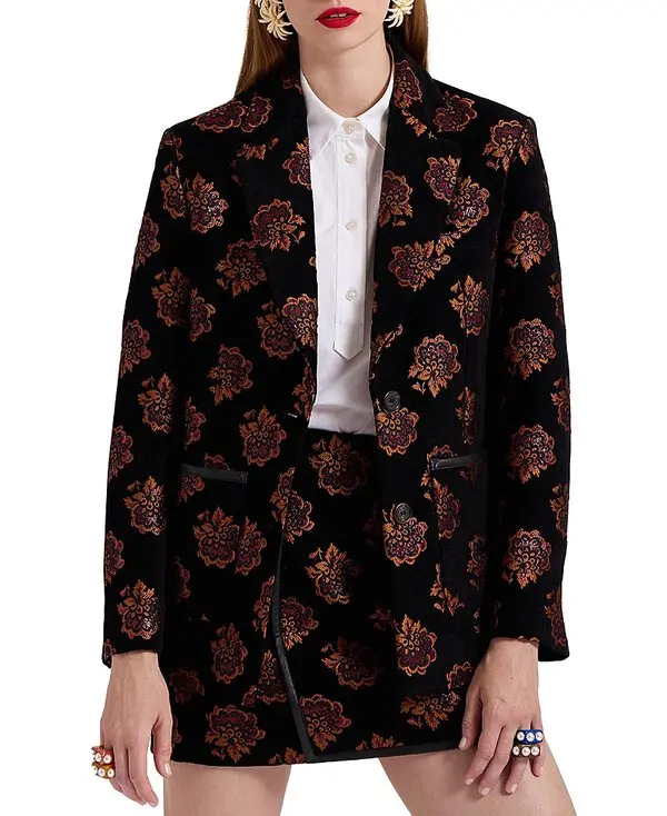 La DoubleJ Kelly Jacket - Rosette Jacquard Black