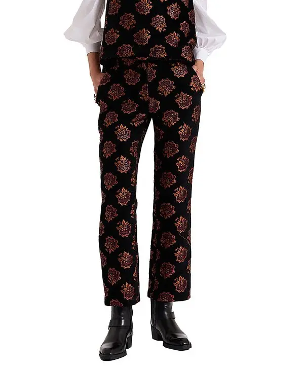La DoubleJ 24/7 Rosette Jacquard Trousers - Rosette Jacquard Black