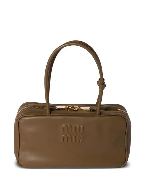 Miu Miu Beau Leather Top-handle Bag - Green