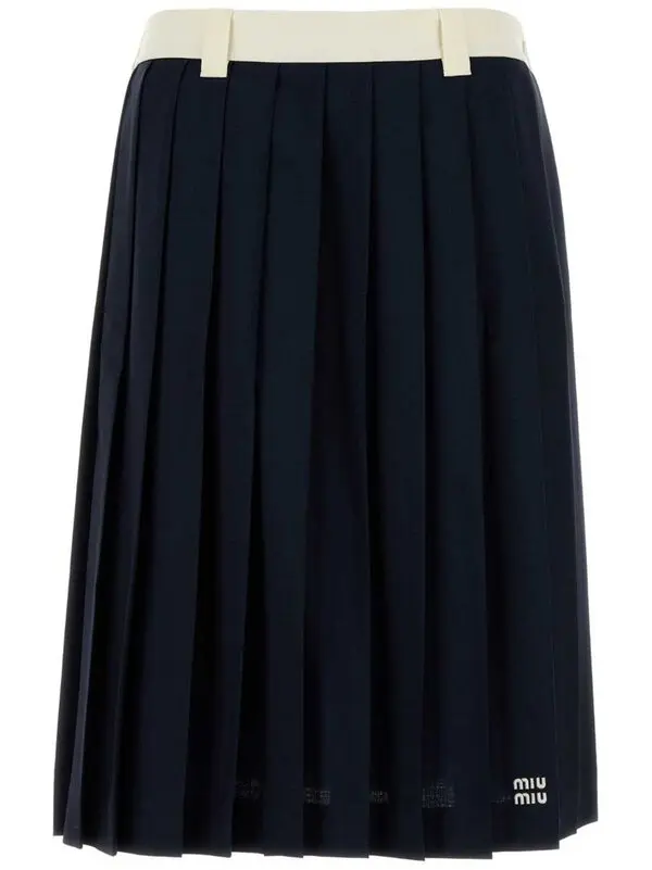 Miu Miu Pleated Midi Skirt