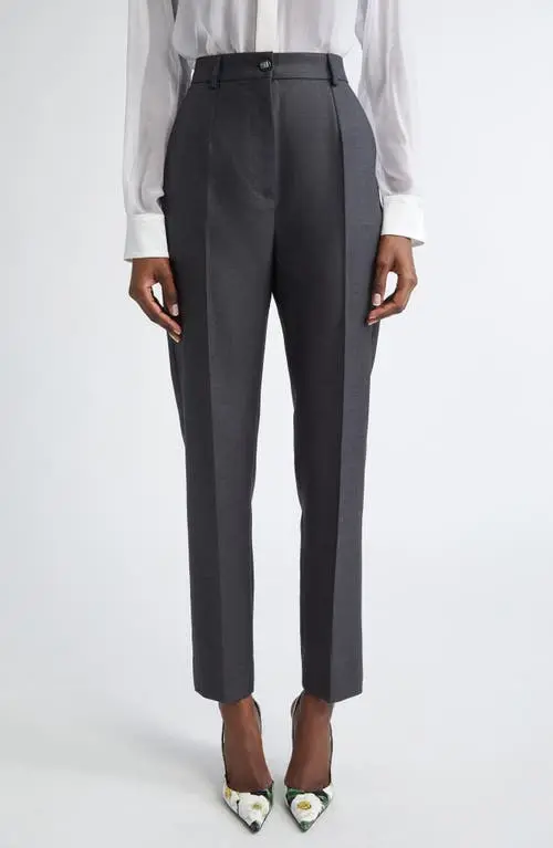 Dolce & Gabbana Tailored Virgin Wool Pants - S8290 Melange Grigi