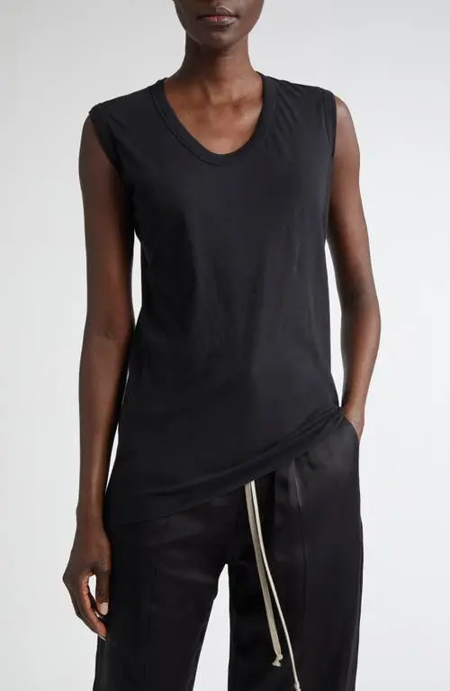 Rick Owens Cotton Jersey Vest - Black