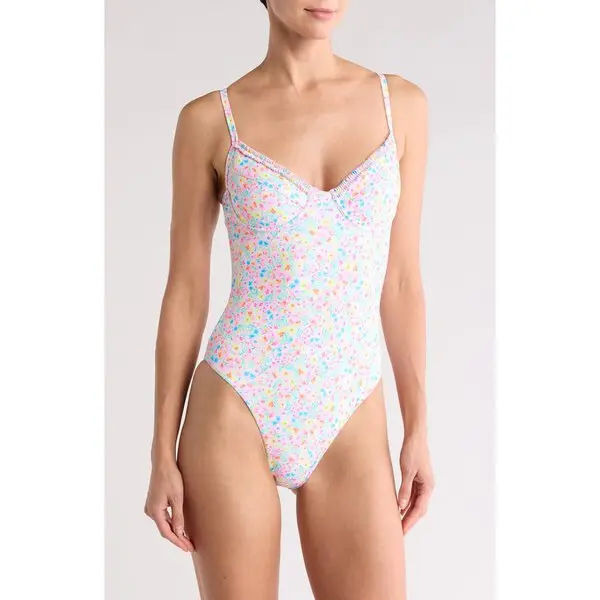 KULANI KINIS Double Ruffle Underwire One-piece - Moonflower