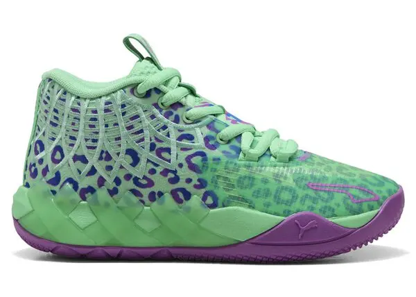 PUMA Lamelo Ball Mb.01 Alien Safariin Sneakers - Jungle Green/red
