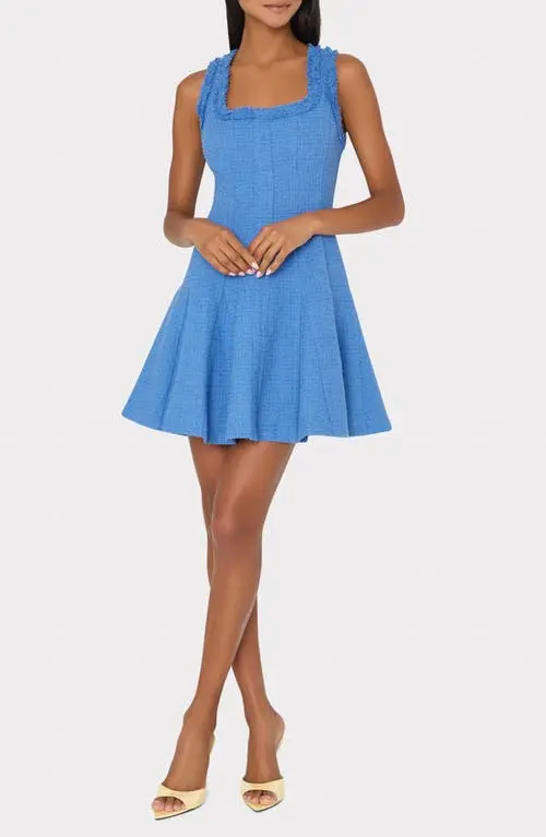 MILLY Juniper Fit & Flare Tweed Dress