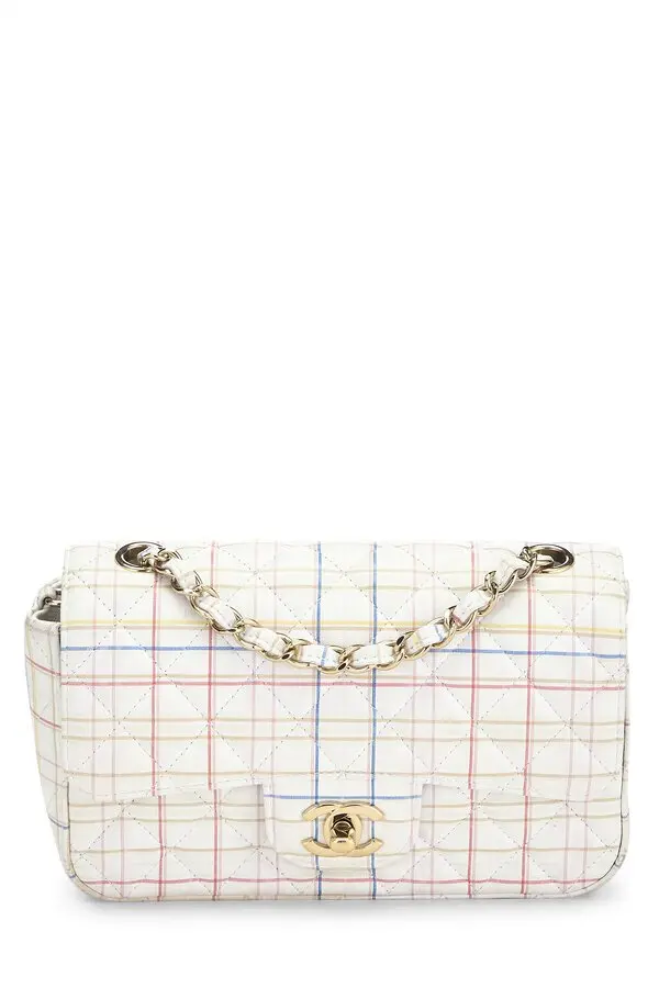 Chanel Striped Quilted Rectangular Flap Mini