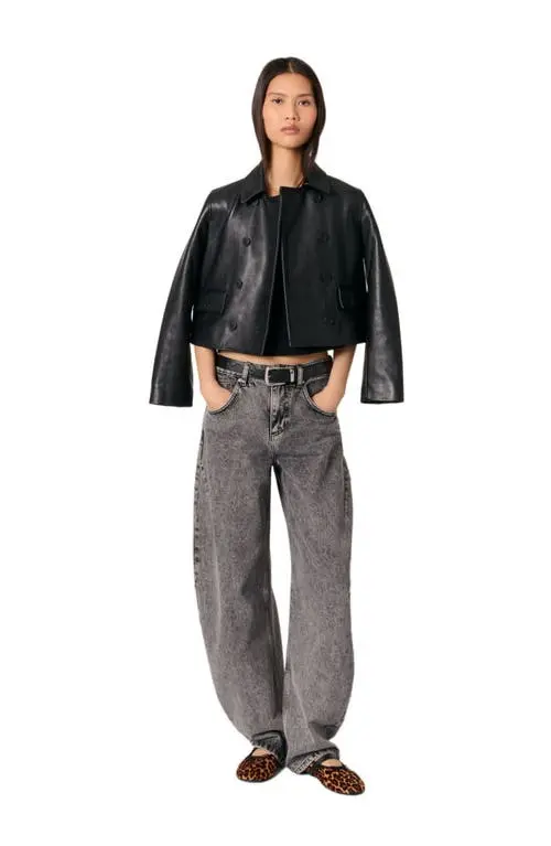 Maje Oversized Balloon Jeans - Grey