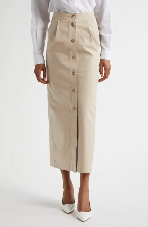 Emporio Armani Stretch Cotton Maxi Skirt