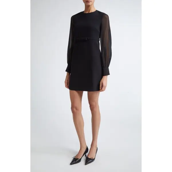 MAX MARA STUDIO Ritmo Long Sleeve Mini Dress