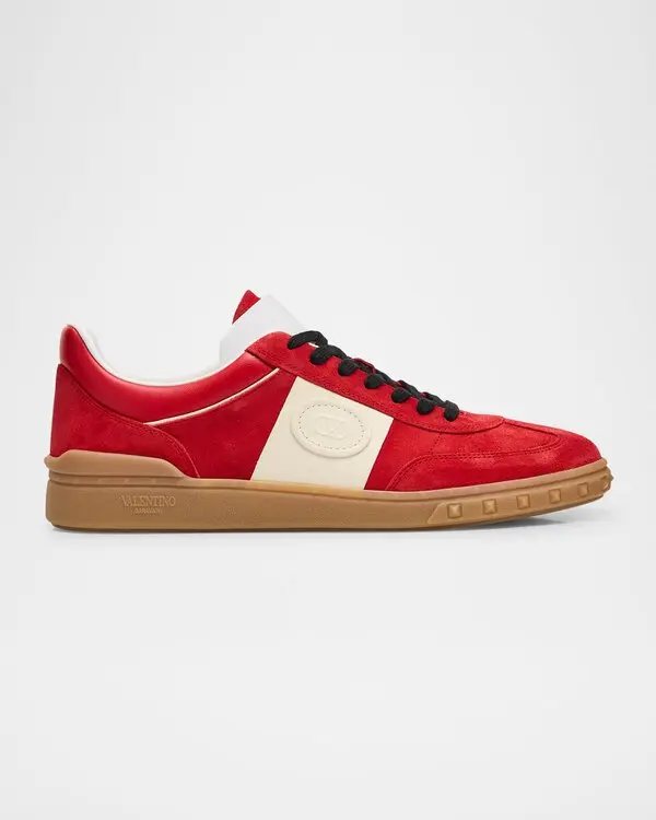 Valentino Garavani Upvillage Crosta Low-top Sneakers - Coral Multi