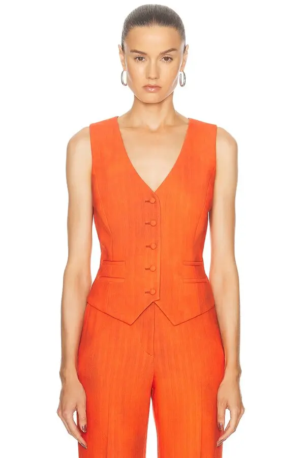 Gabriela Hearst Coleridge Vest - Spice