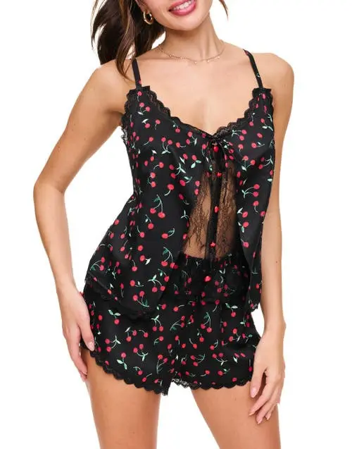 ADORE ME Kiora Cami And Shorts Pajama Set - Novelty Black