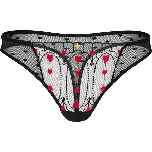ADORE ME Amorette Thong Panties - Black
