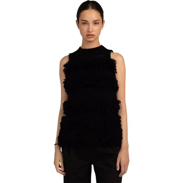 GOBI MONGOLIAN CASHMERE Loop-stitch Vest