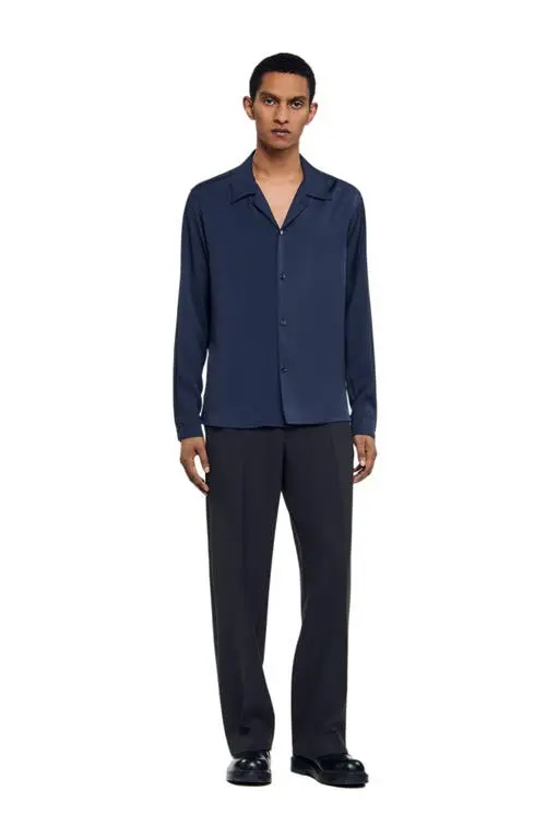 Sandro Floaty Shirt - Navy Blue