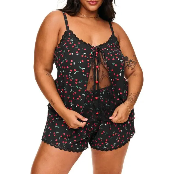 ADORE ME Kiora Cami And Shorts Pajama Set - Novelty Black