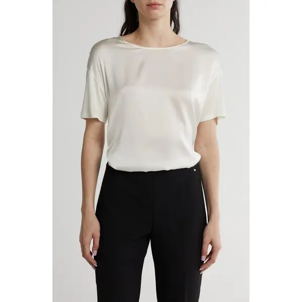 Hugo Boss Esandy Short Sleeve Top - Open Wht
