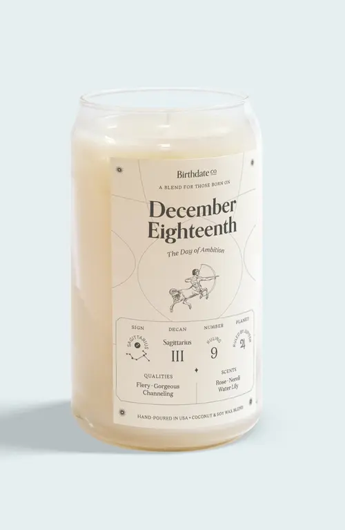 BIRTHDATE CO. The December Birthday Candle - December 18th