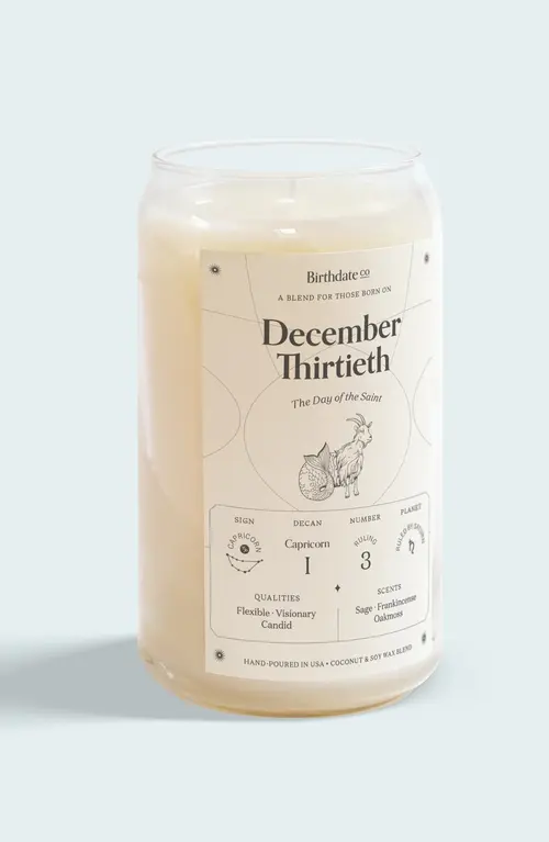 BIRTHDATE CO. The December Birthday Candle - December 30th