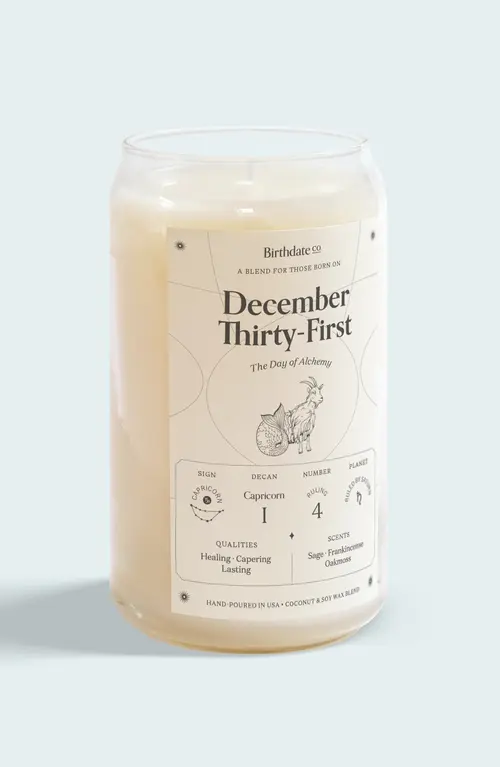 BIRTHDATE CO. The December Birthday Candle - December 31st