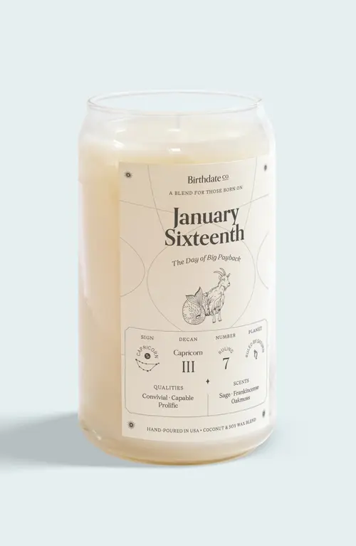 BIRTHDATE CO. The January Birthday Candle - January 16th