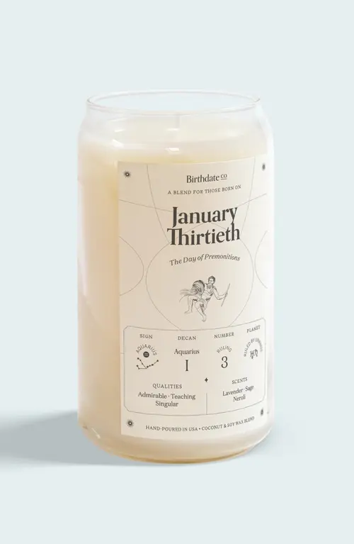 BIRTHDATE CO. The January Birthday Candle - January 30th