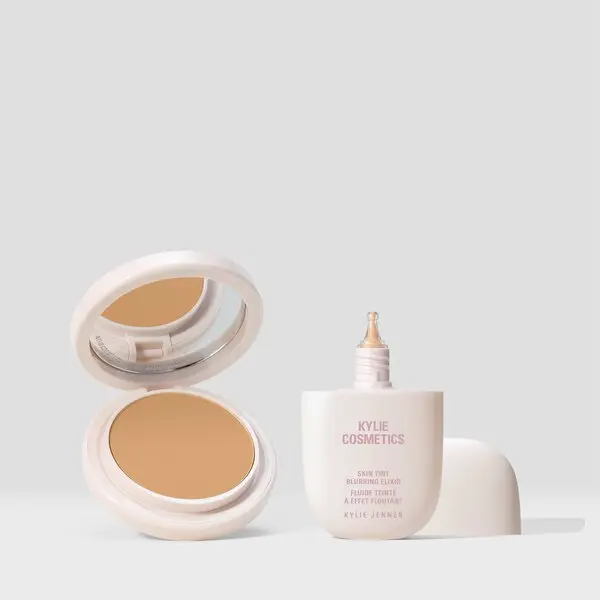 KYLIE COSMETICS Natural Blur Powder Foundation & Skin Tint Blurring Elixir Duo