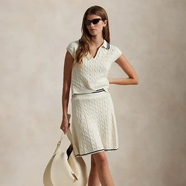 Ralph Lauren Performance Cable-knit A-line Skort